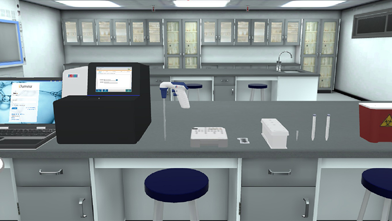 Online DNA sequencing simulation
